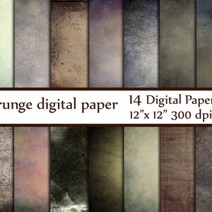 Grunge Texture Paper: "grunge DIGITAL Paper" Rustic Digital Paper ...