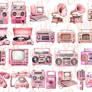 Retro Music Clipart,vintage Music, Retro Vibes,radio Boombox,retro ...