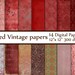 Red Digital Paper: "red Paper" Romantic Valentine Backgrounds Red ...