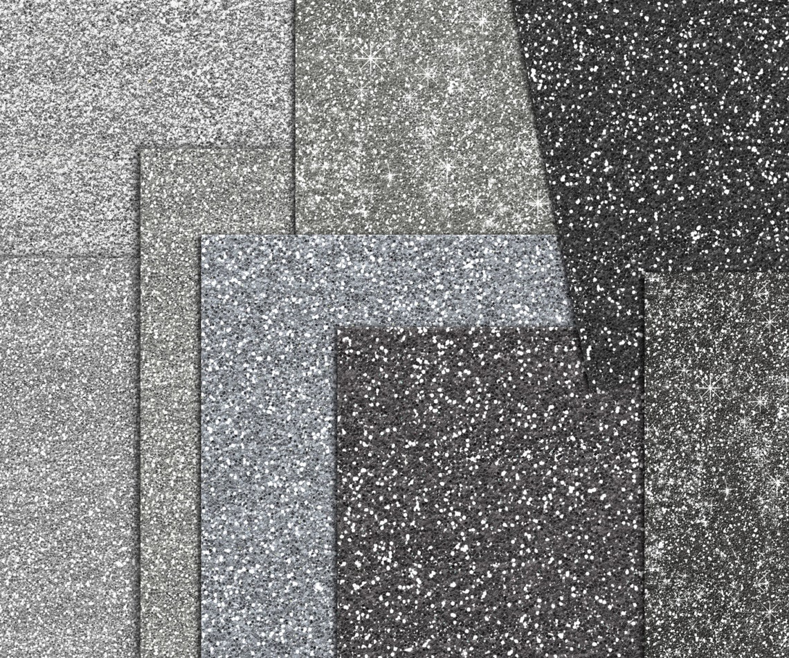 Silver Glitter Digital Paper: "glitter Paper" Grey Black Glitter Paper ...