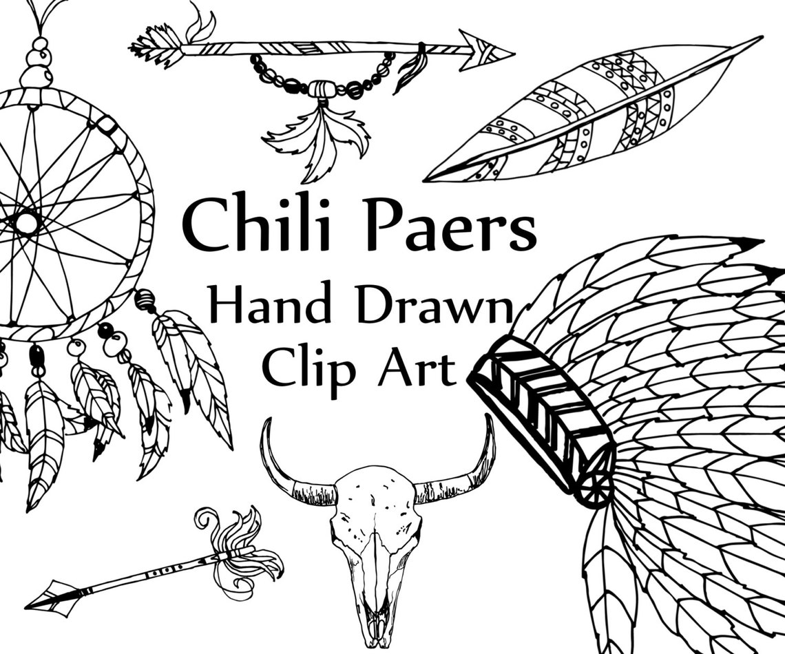 Tribal Clipart: tribal CLIP Art Doodle Clipart | Etsy