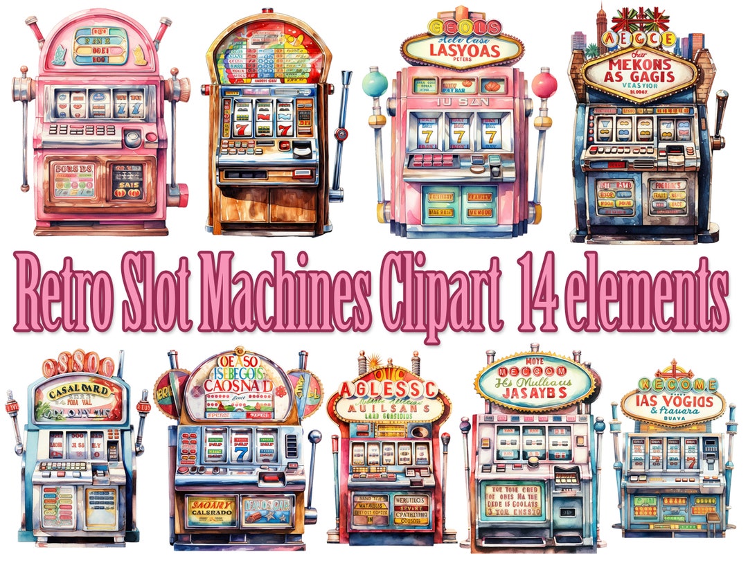 Slot Machines Clipart,retro Slot Machines,jackpot Slot Machines,casino ...