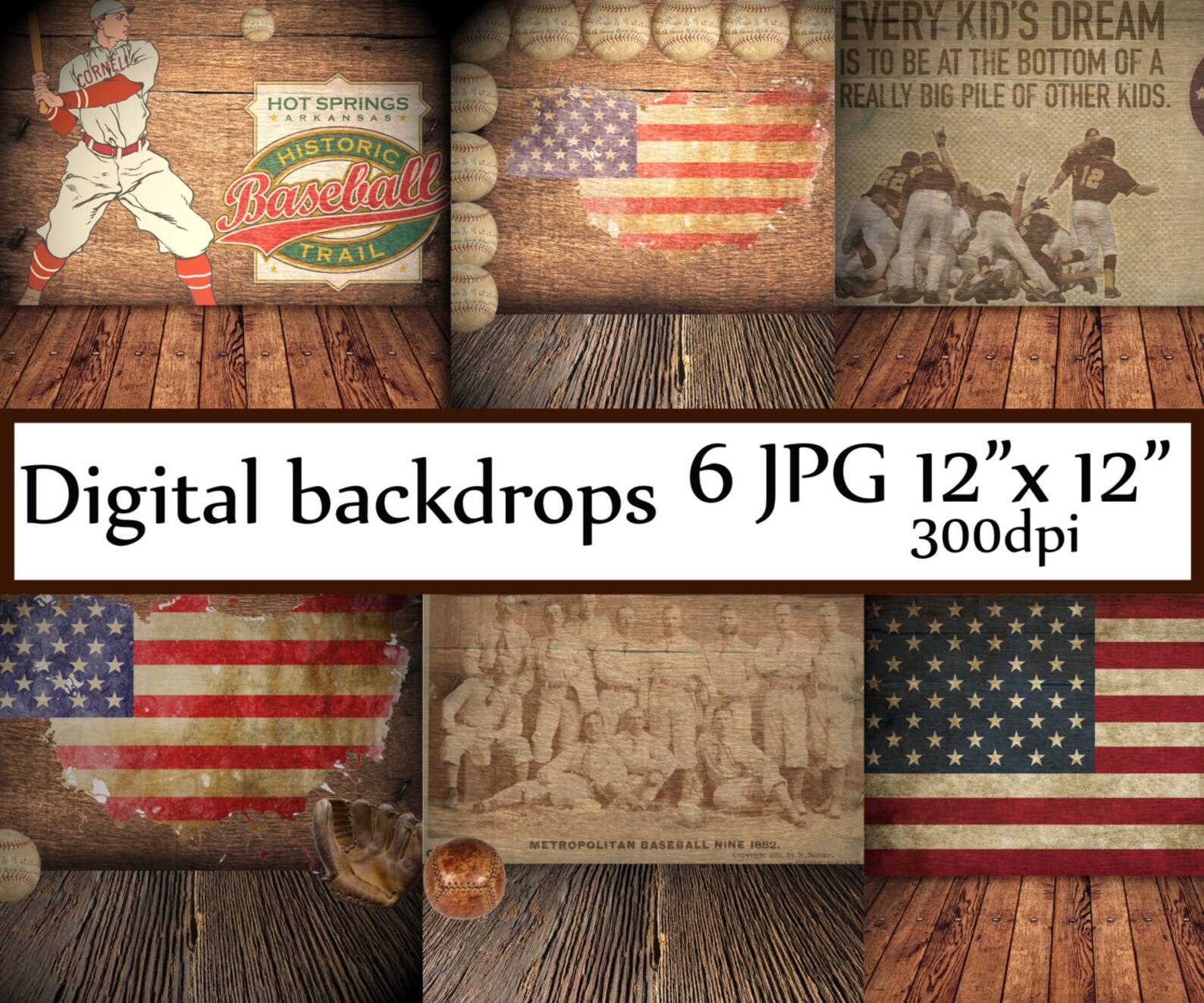 Baseball Digital Backdrops: digital Backdrop | Etsy
