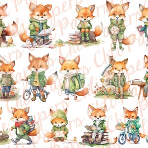 Cute Fox Clipart,watercolor Fox Png,woodland Animal Png,baby Animal ...