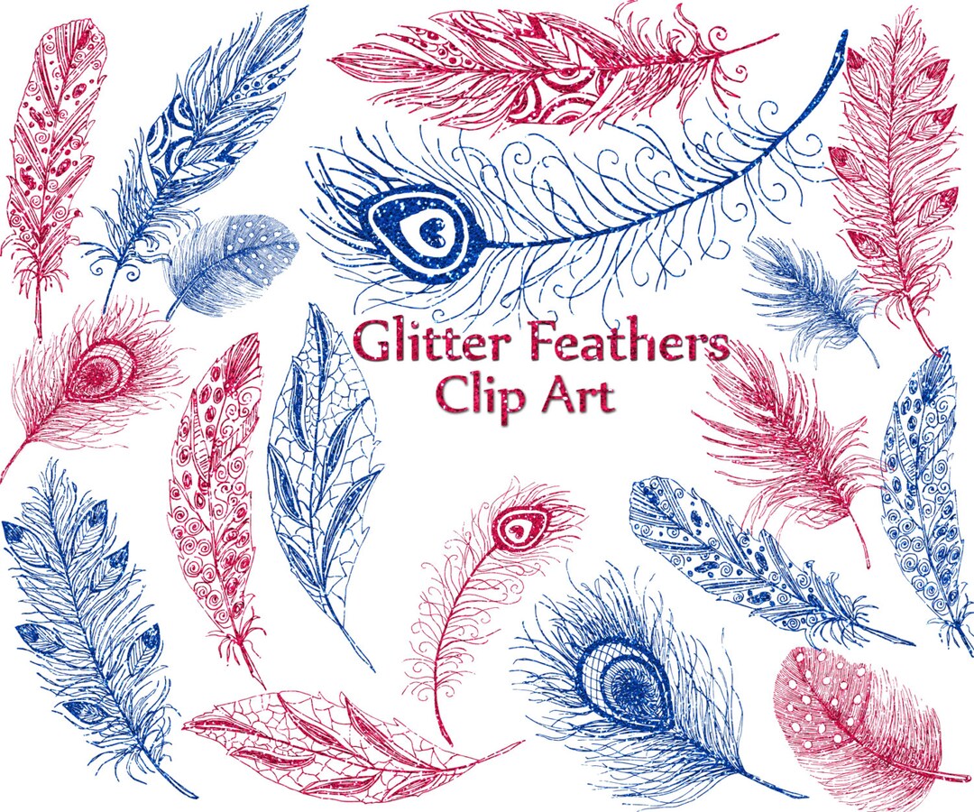 Blue Peacock Feather Clip Art