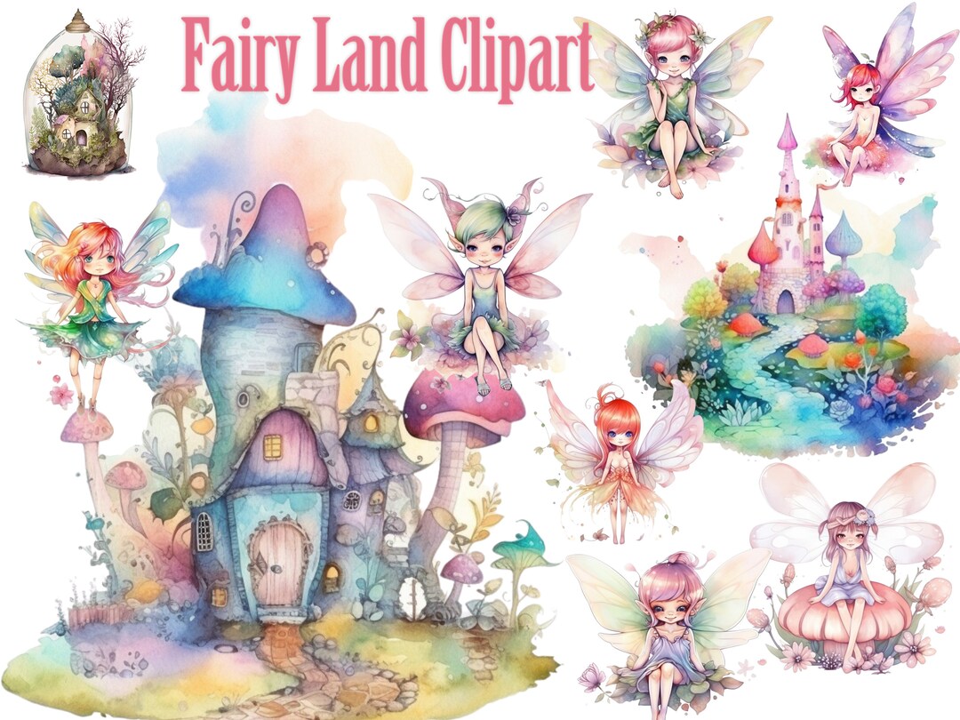 Fairy Clipart,fairy Tale Clipart,cute Magic Fairy,fairy Land Clipart ...