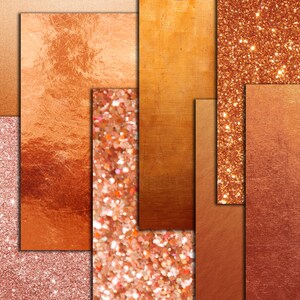 Rose Gold Foil and Glitter Papers: "gold DIGITAL Paper" Rose Gold ...