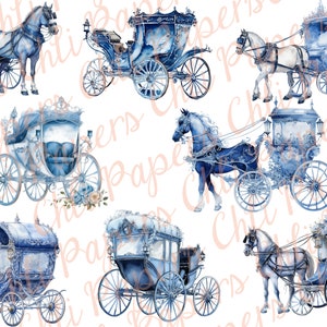 Watercolor Carriage Clipart,princess Carriage,fairy Tale Carriage ...