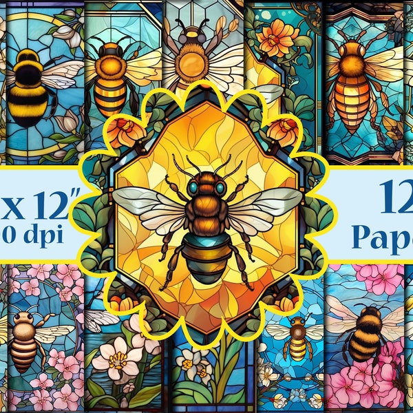 Bee Stained Glass - Etsy