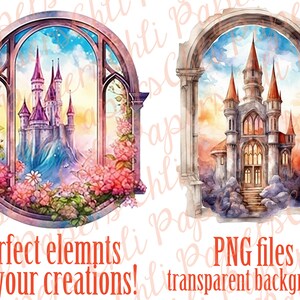Fantasy Castle Windows,magical Bundle Graphics,fantasy Clipart,window ...