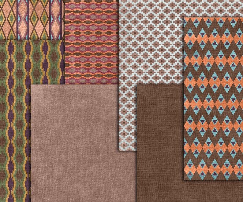 Tribal Digital Paper: tribal Paper Tribal Patterns - Etsy