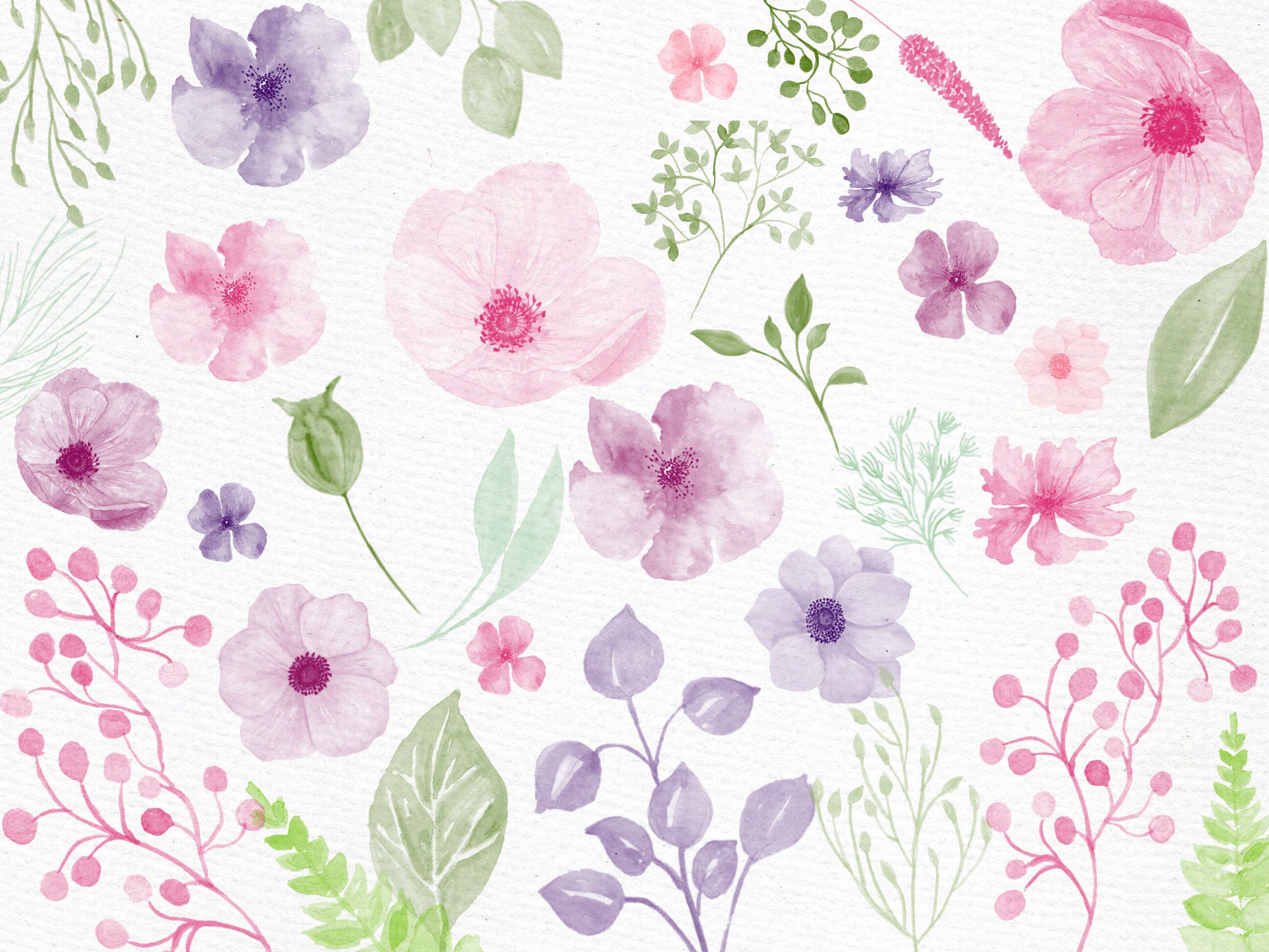 Procreate Watercolor Brushes: floral Brushes - Etsy