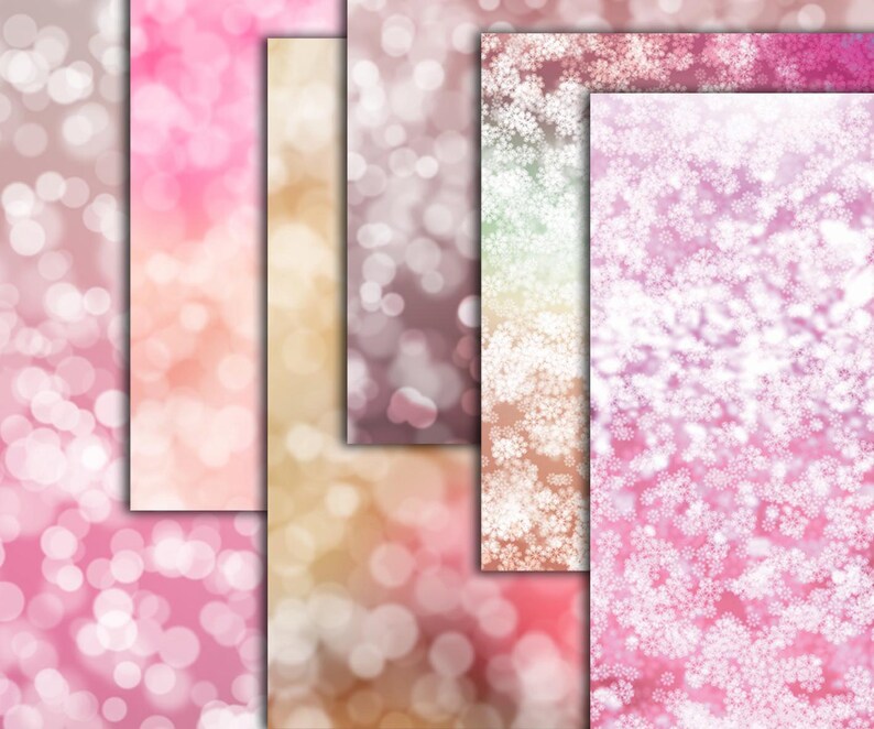 Bokeh digital paper:BOKEH PAPER Pink bokeh paper | Etsy