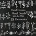 Chalkboard Doodle Flowers Clipart: chalk Flowers Hand Drawn Flower ...