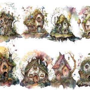 Fairy House Clipart,fantasy Fairy House,forest House Clipart,magical ...