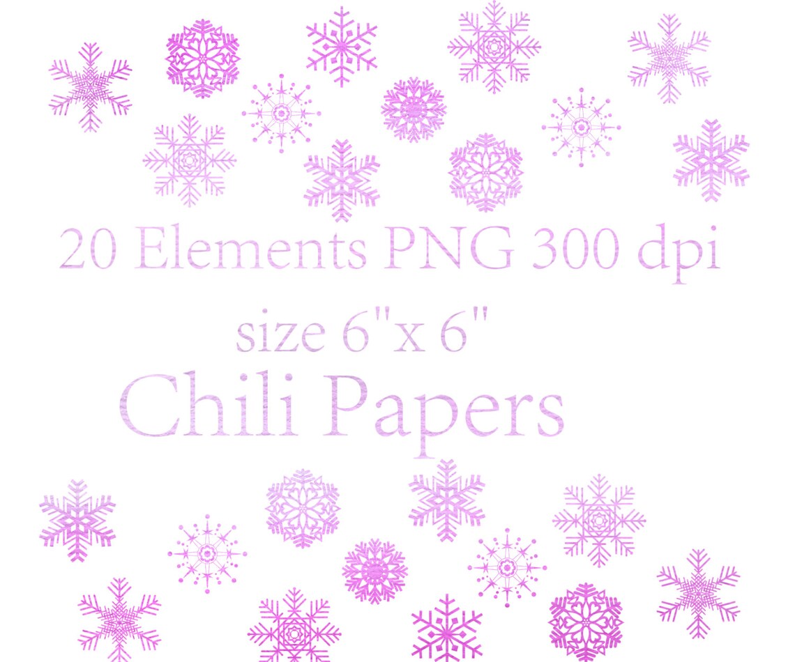 Watercolor Snowflakes Clipart: christmas CLIP Art - Etsy