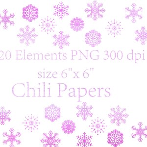 Watercolor Snowflakes Clipart: "christmas CLIP Art" Pink Snowflake Clip ...