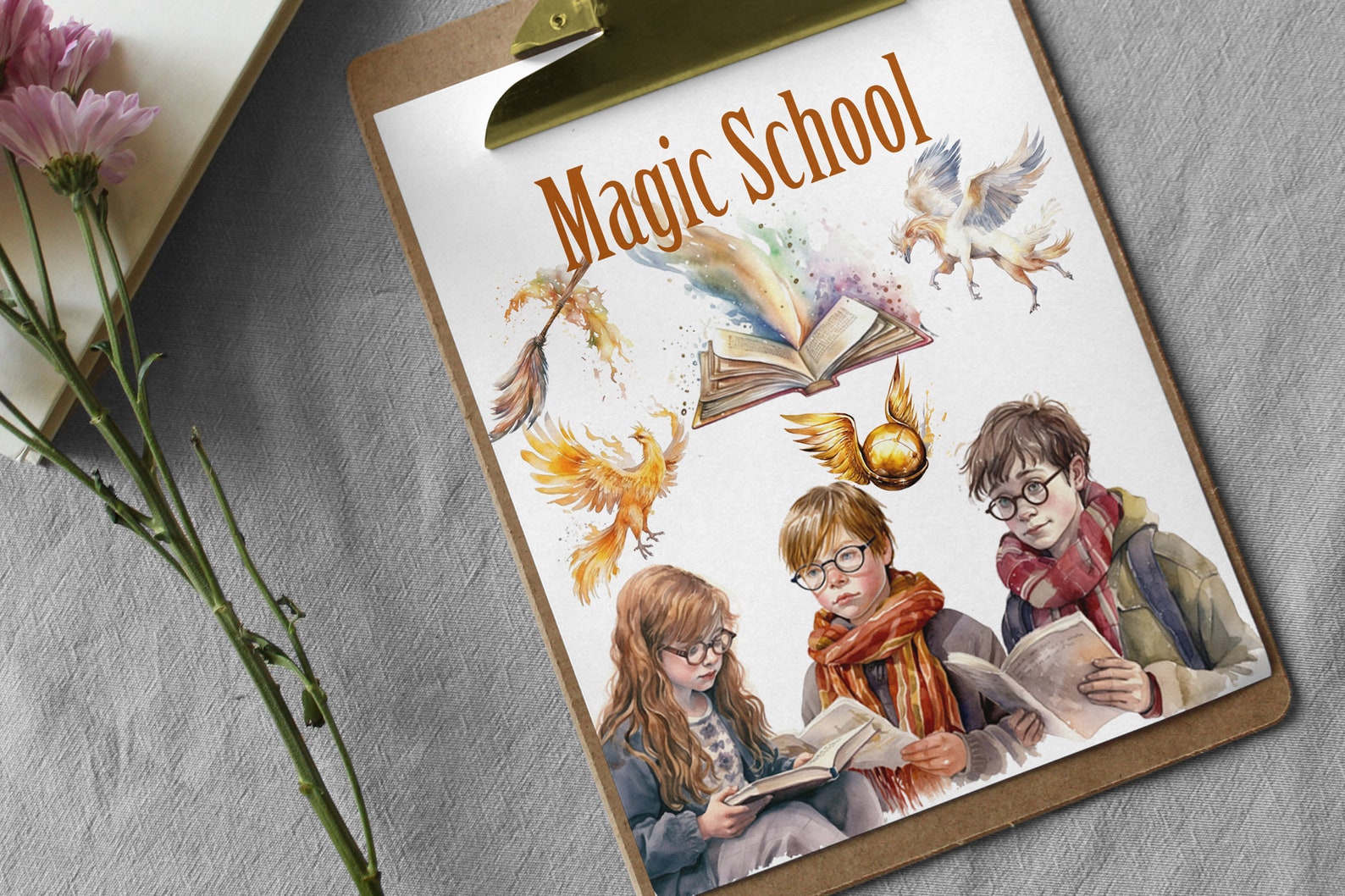 Magic School Clipart: wizard Clipart Witch and - Etsy UK