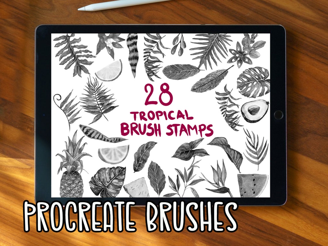 Procreate Tropical Brushes: procreate FLORAL | Etsy