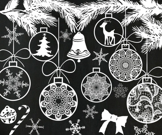 Snowflake Christmas Ornament Clip Art