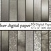 Silver Digital Paper: silver FOIL Papers Platinum Papers Metallic ...