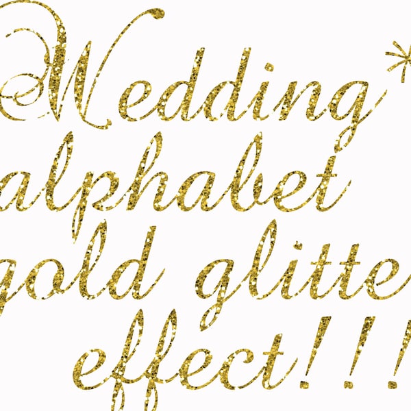 Gold Glitter Letters - Etsy