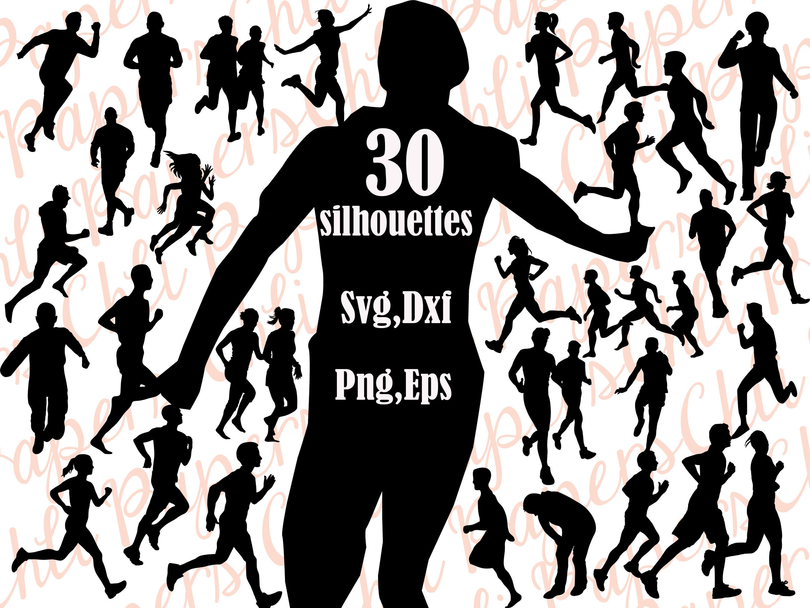 Runner Silhouette Svg: "runner Clipart" Runner Cut Files,people ...