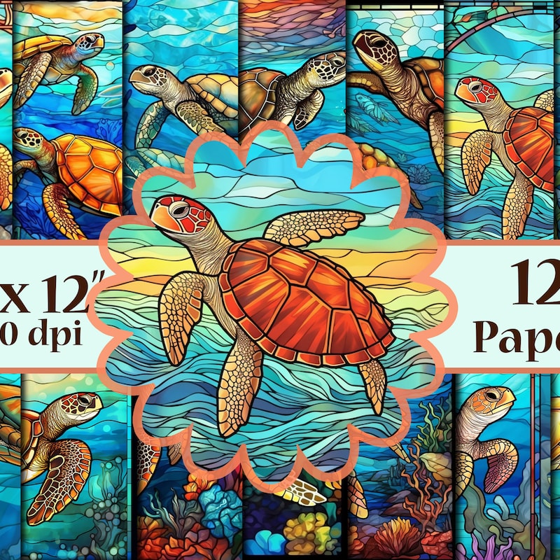 Sea Turtle Mosaic - Etsy