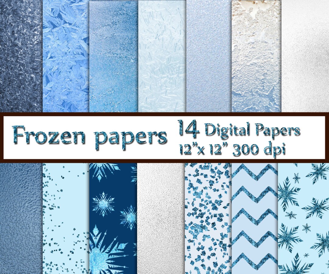 Winter Digital Paper: frozen DIGITAL Paper Frozen Digital Pattern ...