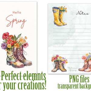 Boots With Flowers. Floral Boots Clipart,spring Flower Boots,raining ...
