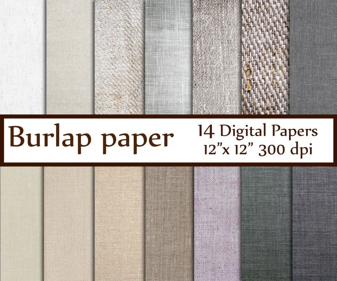 Burlap Digital Paper: burlap Paper Craft Paper - Etsy