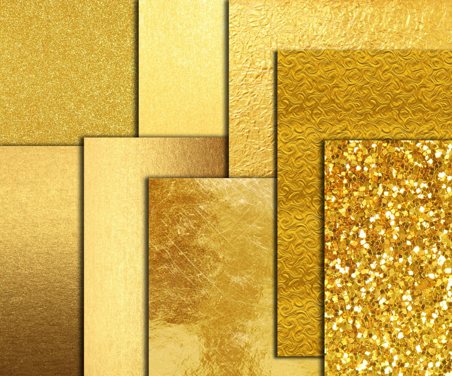 Gold Foil Digital Paper: gold DIGITAL Paper - Etsy
