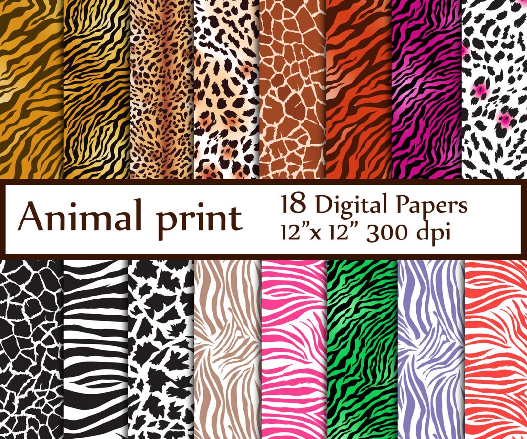 Animal Print Digital Paper: "animal PRINT Paper" Animal Print Bacground ...