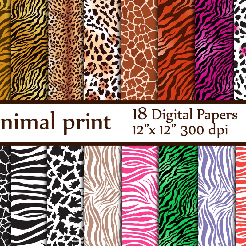 Animal Print Paper - Etsy