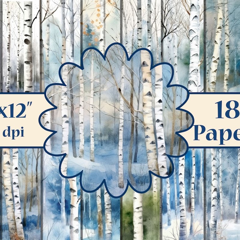 Birch Tree Wallpaper - Etsy