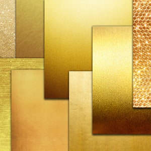 Gold Foil Digital Paper: "gold DIGITAL Paper" Metallic Gold A4 Papers 8 ...