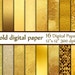 Gold Foil Digital Paper: "gold DIGITAL Paper" Metallic Gold Digital ...