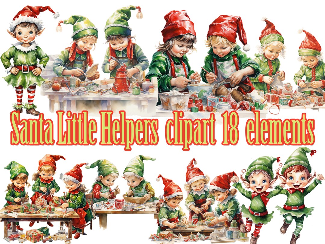 Christmas Elves Clipart,christmas Clipart, Elf Workshop Png,santa's ...