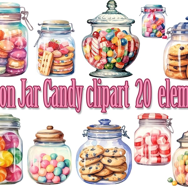 Candy Jar Cookie Jar Clipart - Etsy