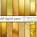 Gold Foil Digital Paper: gold DIGITAL Paper | Etsy