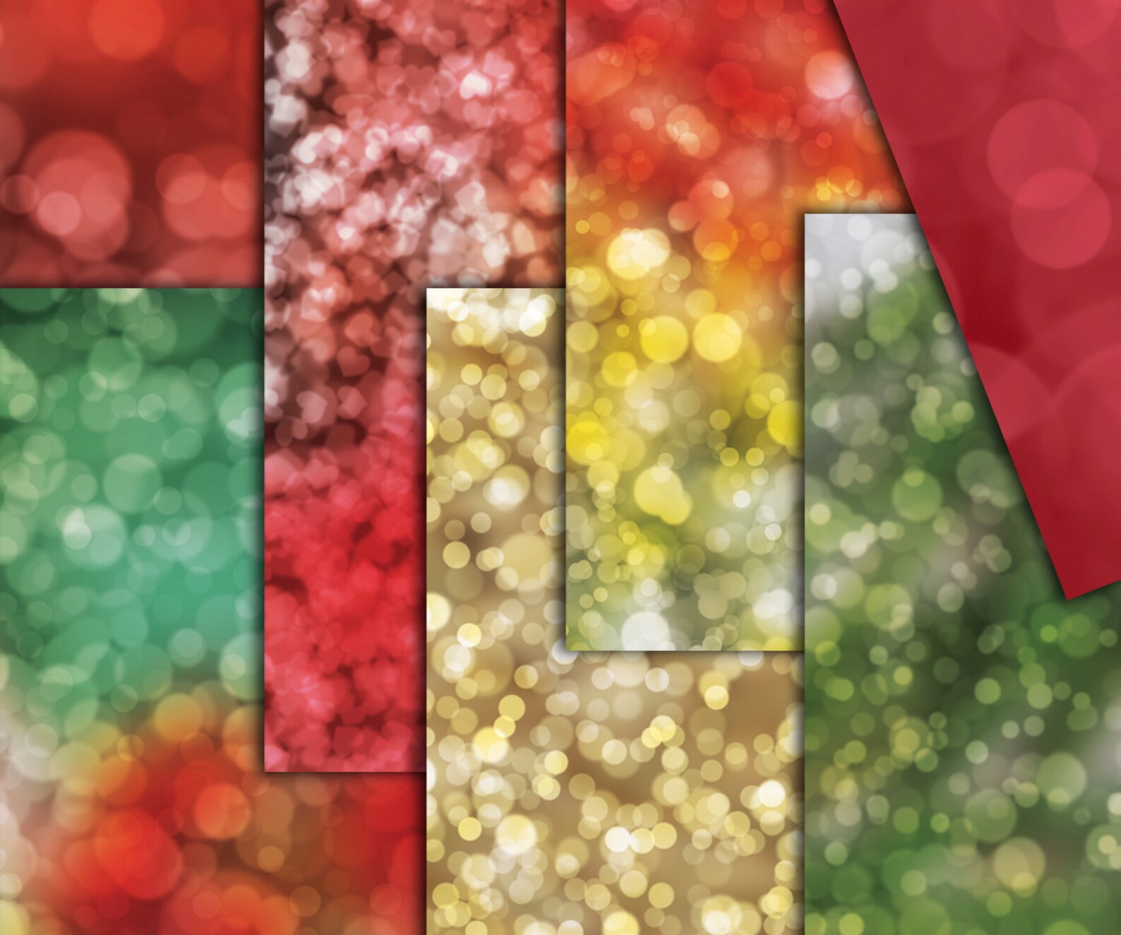 Bokeh Digital Paper: christmas Paper Bokeh | Etsy