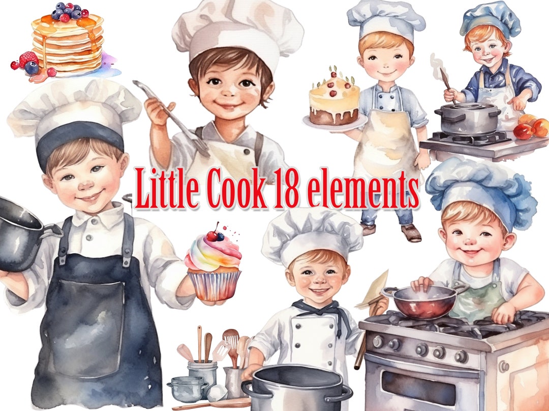 Cute Little Chef Clipart,cooking Clipart,chef Clipart, Baking Boy Png ...