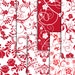 Red Floral Digital Paper: "floral Papers" Floral Backgrounds Flower ...
