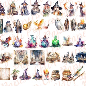 Magic School Clipart: "wizard Clipart" Witch and Wizard Png,mystical ...