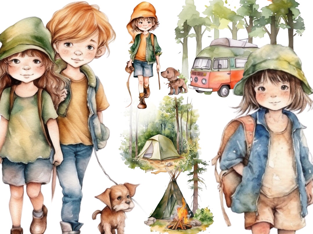 Camping Clipart, Best Friend Clipart,kids Clipart,kids Outdoor,forest ...