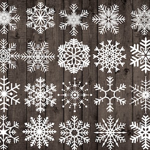 Chalk Snowflakes Clipart: "christmas CLIP Art" Snowflake Clip Art Snow ...