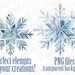 Watercolor Snowflakes Clipart: christmas CLIP Art - Etsy