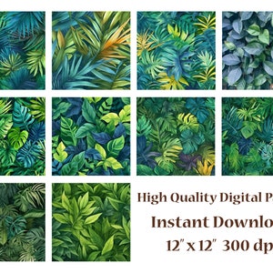 Jungle Digital Papers,rainforest Digital Paper,tropical Digital Paper ...