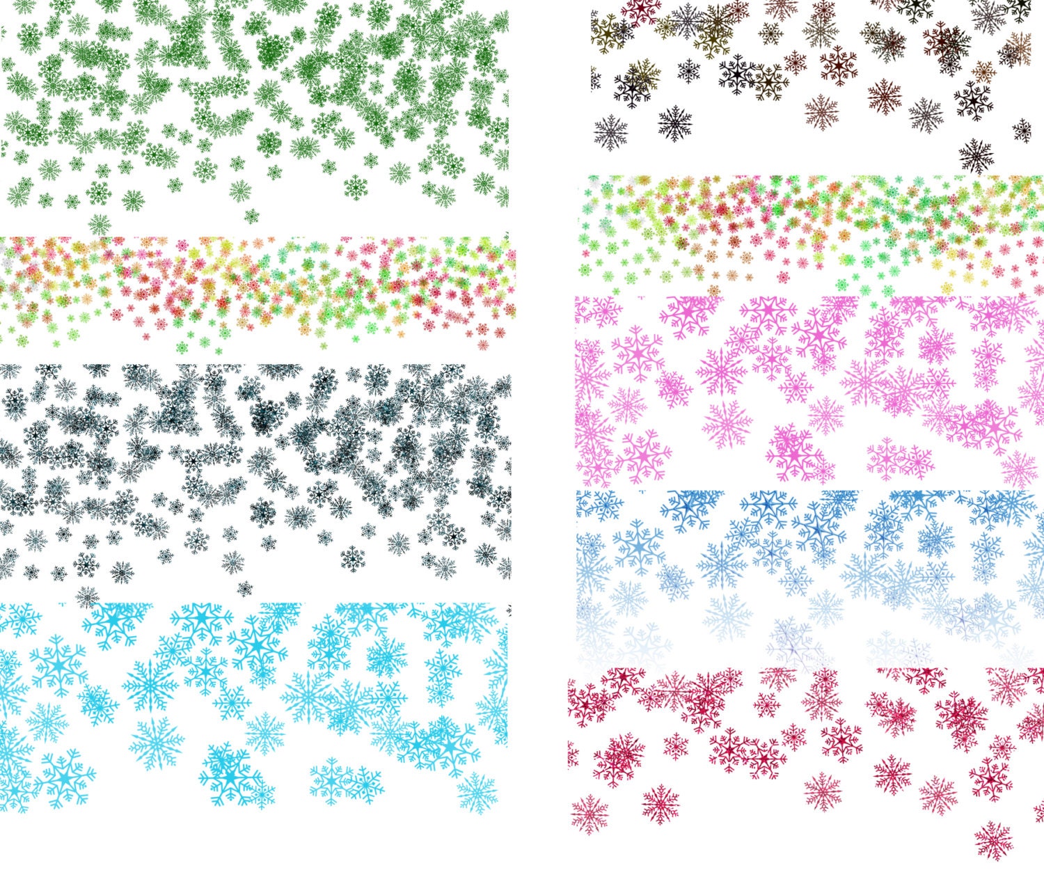 Snowflake Confetti Clipart: christmas Confetti | Etsy