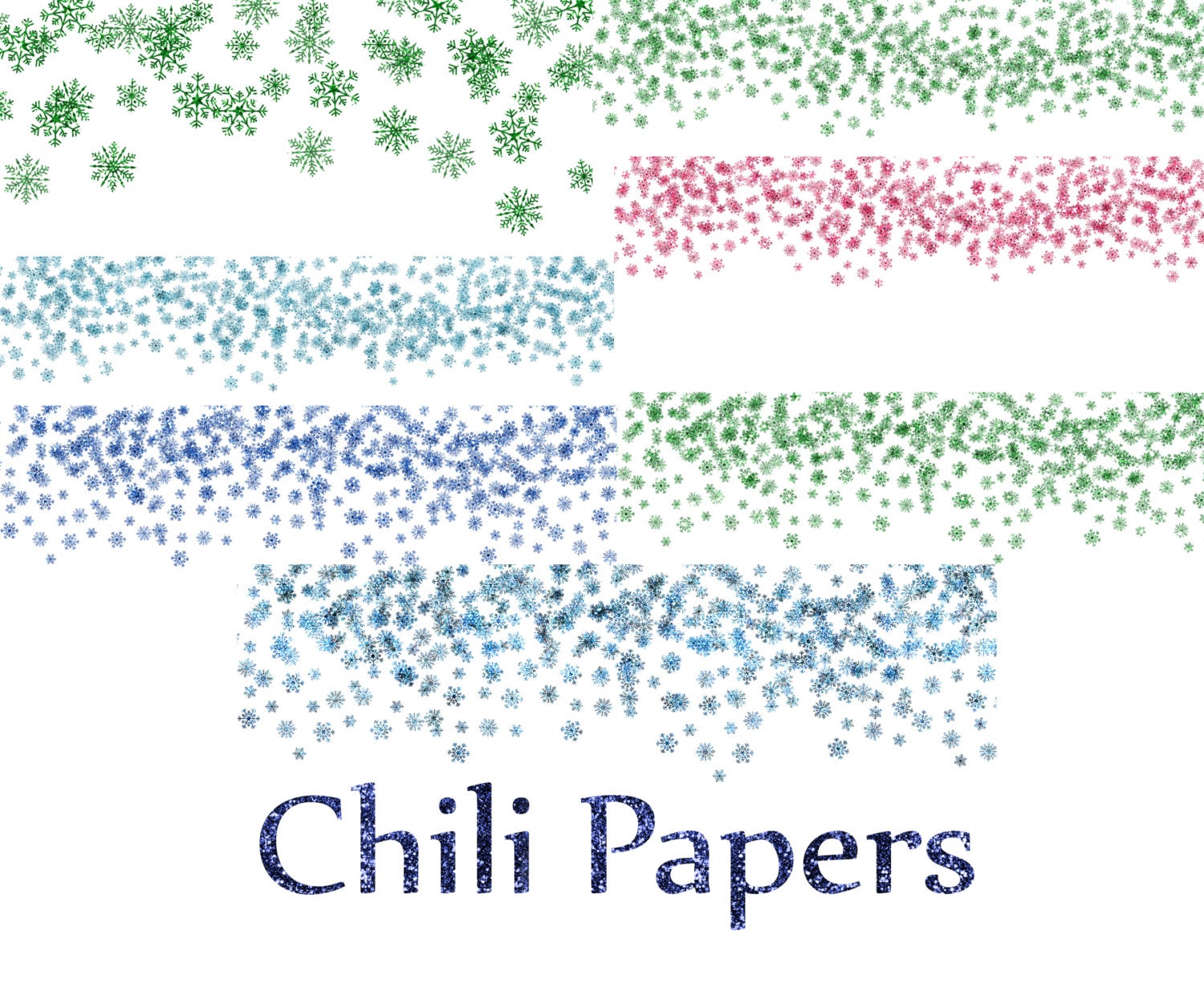 Snowflake Confetti Clipart: christmas Confetti | Etsy